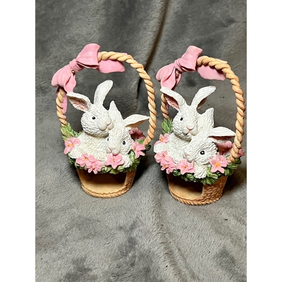 Unbranded | Dining | Vintage Bunny Napkin Holders Set Easter Rabbit ...